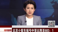 晚间新闻报道20160426北京小客车摇号中签比降至683:1 高清