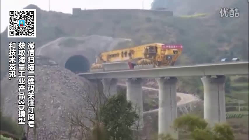 中国全球领先的桥梁架设过程