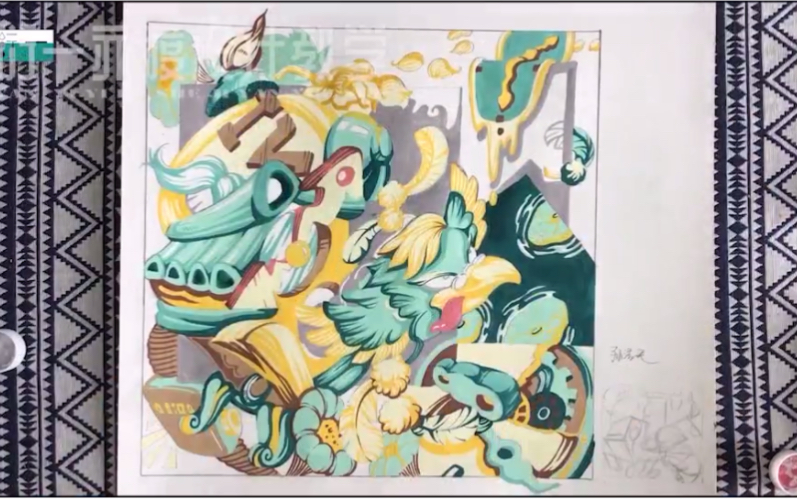 手绘,鲁美设计装饰画