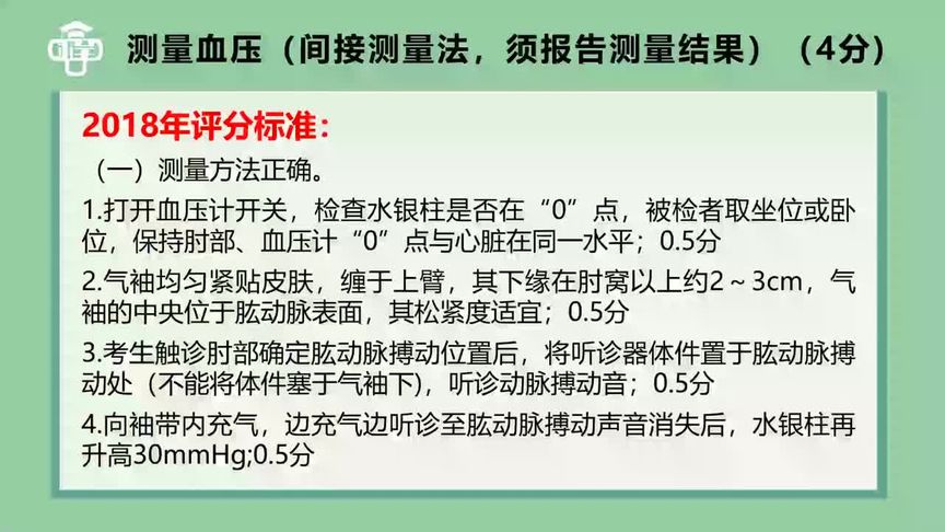 体格检查评分标准的变化选讲3-测血压