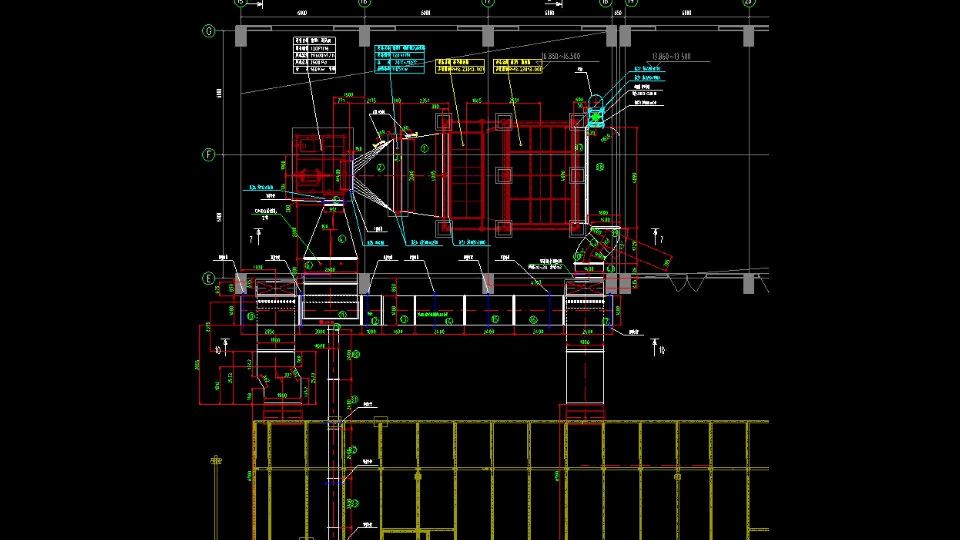 CAD制图,风管分解预算,工业图纸