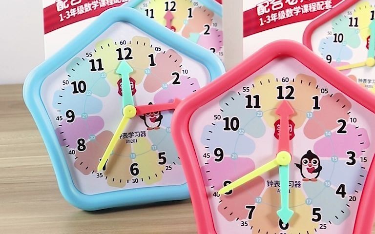 学纷数学教材配置教具不联动手拨时分秒三针钟点学习器小学生认识...