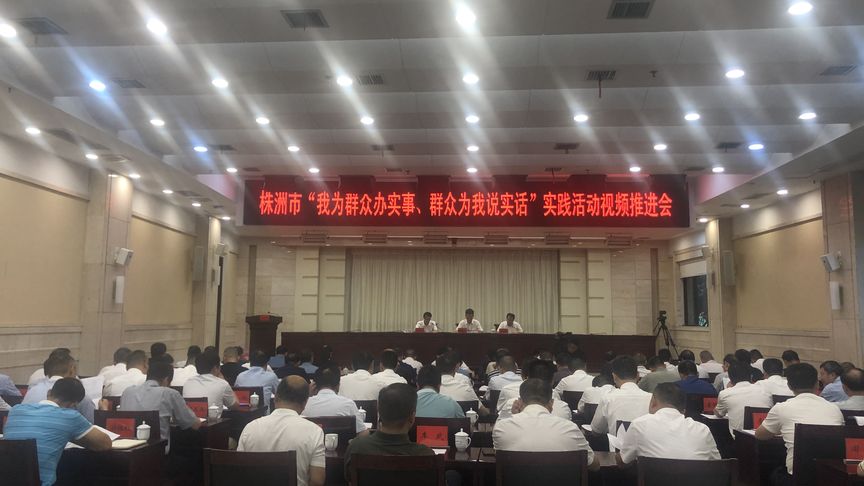 株洲市召开“我为群众办实事、群众为我说实话”实践活动视频推进会议