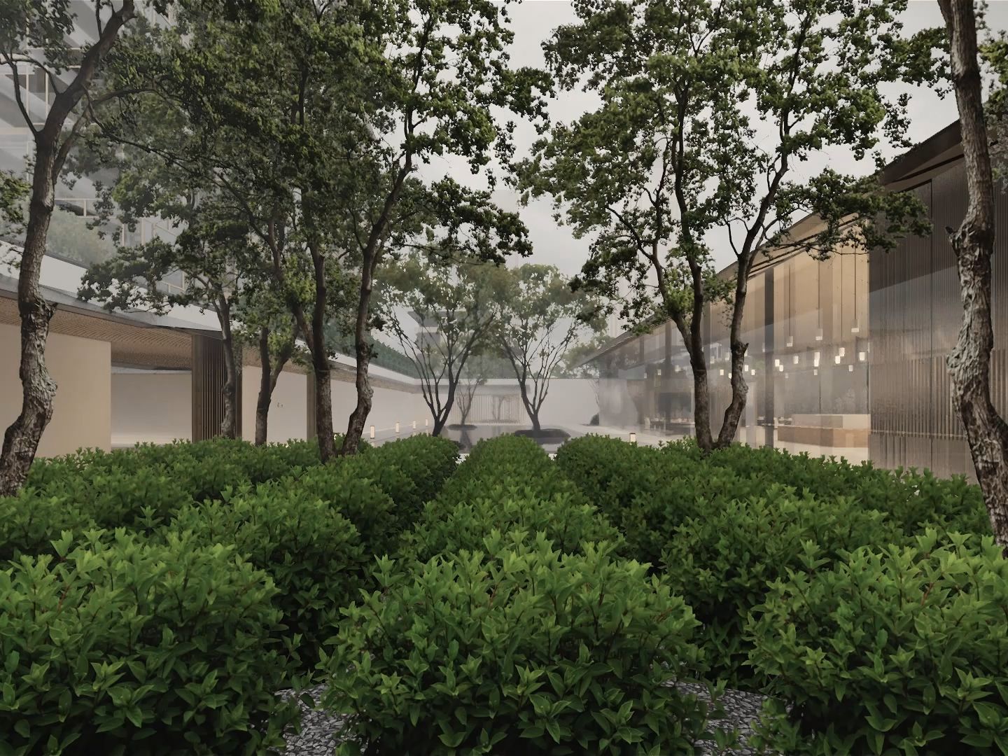 创意向景观渲染漫游动画视频