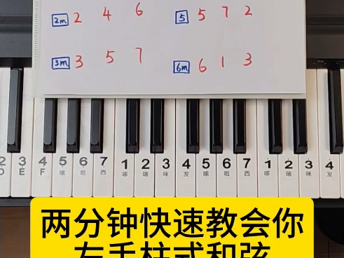 左手万能和弦 这些柱式和弦你都会弹吗?两分钟快速教会你左手柱式...