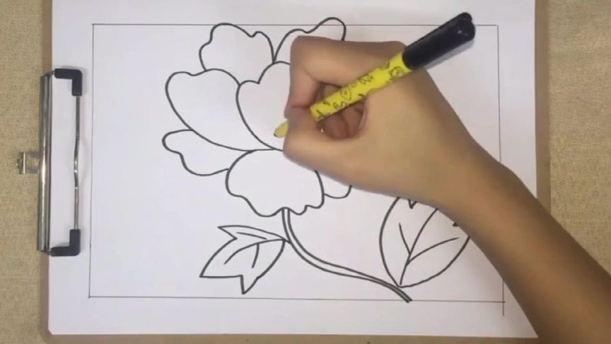 荷花简笔画这么画,三分钟搞定!小朋友在家也能学