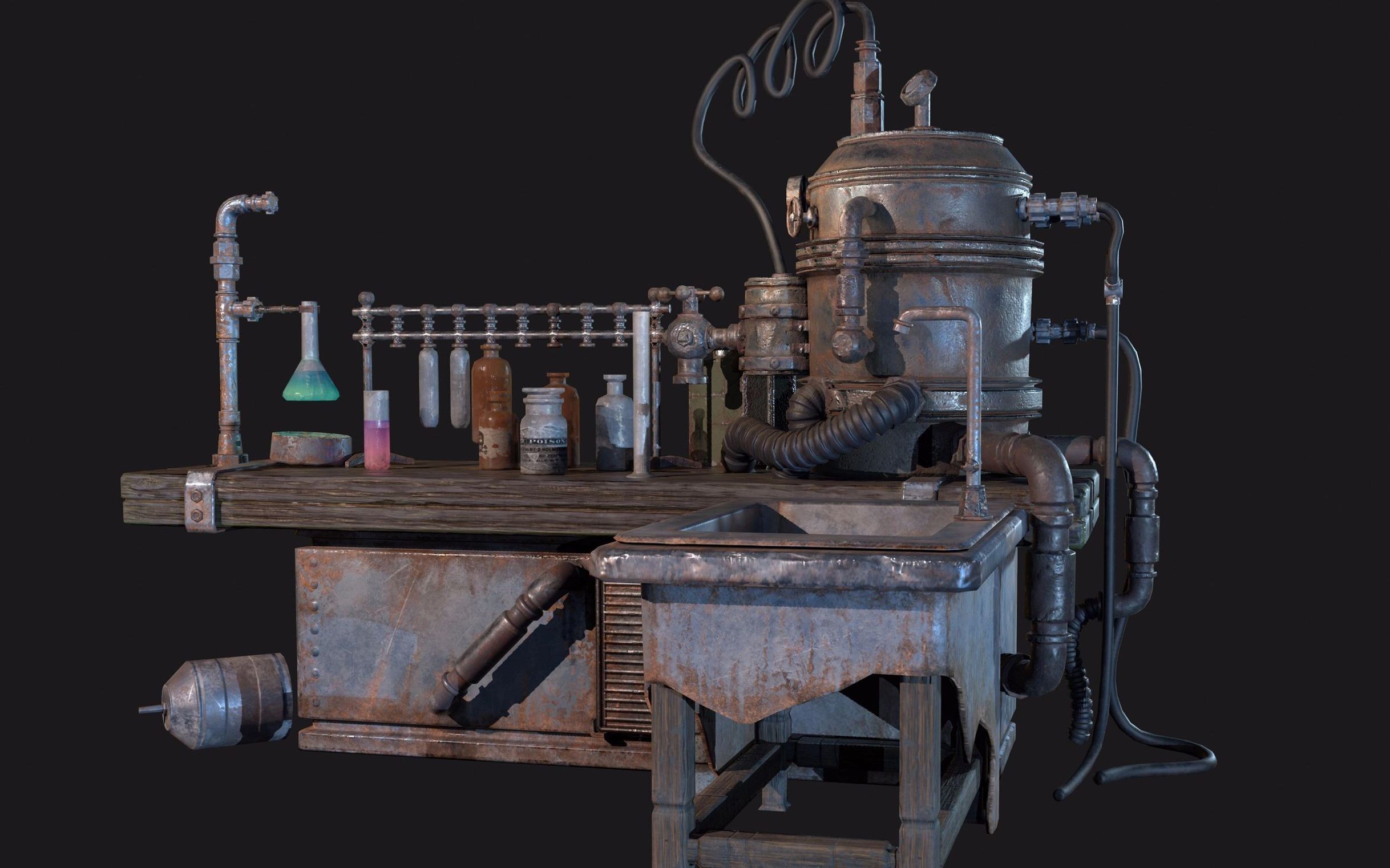 3Dnax场景教学,恐怖实验室,学完神鬼不侵,上天保佑