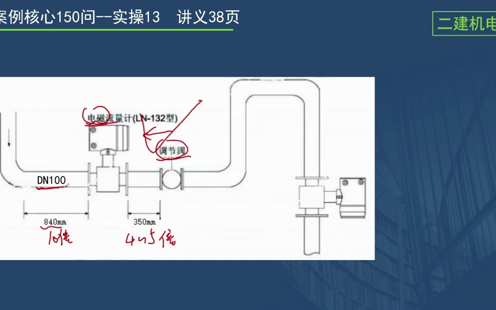 23年二建机电实务案例实操看图改错