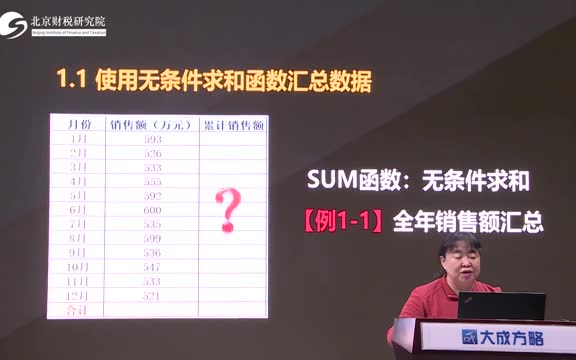 使用函数高效汇总财务数据