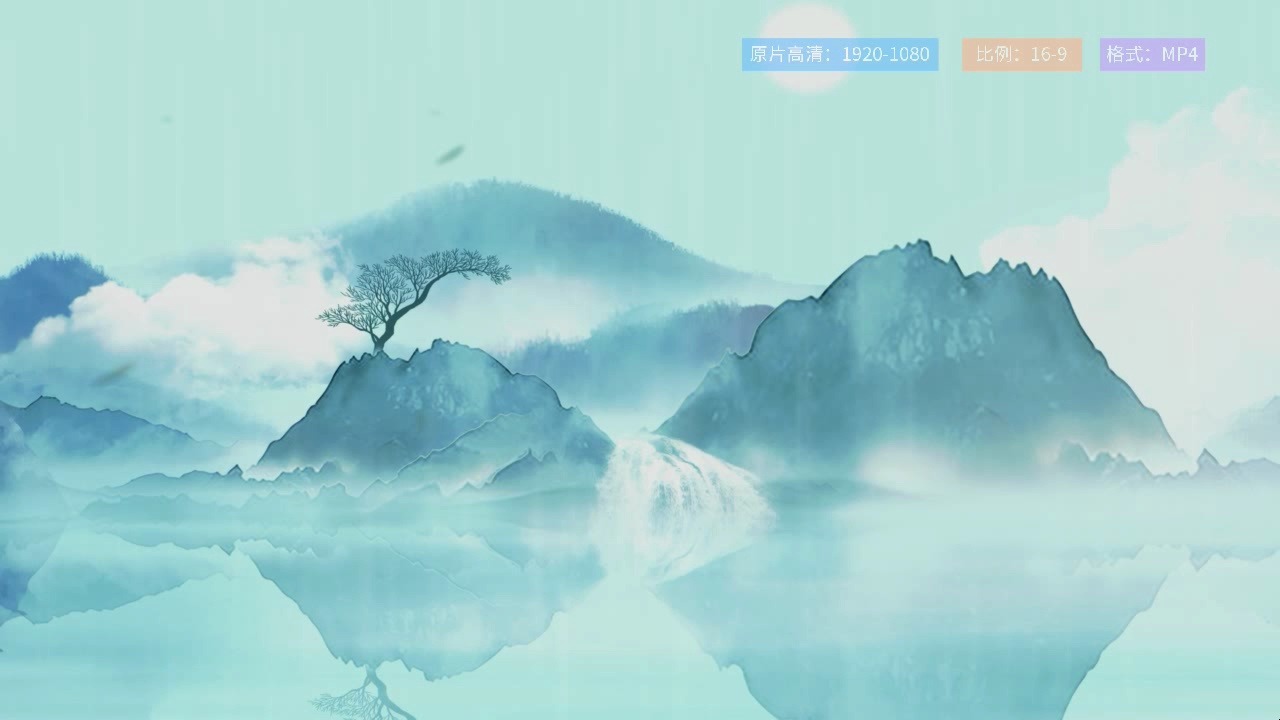 3067诗经召南采蘩 儿童古诗词朗诵晚会节目演出LED大屏幕高清背景...