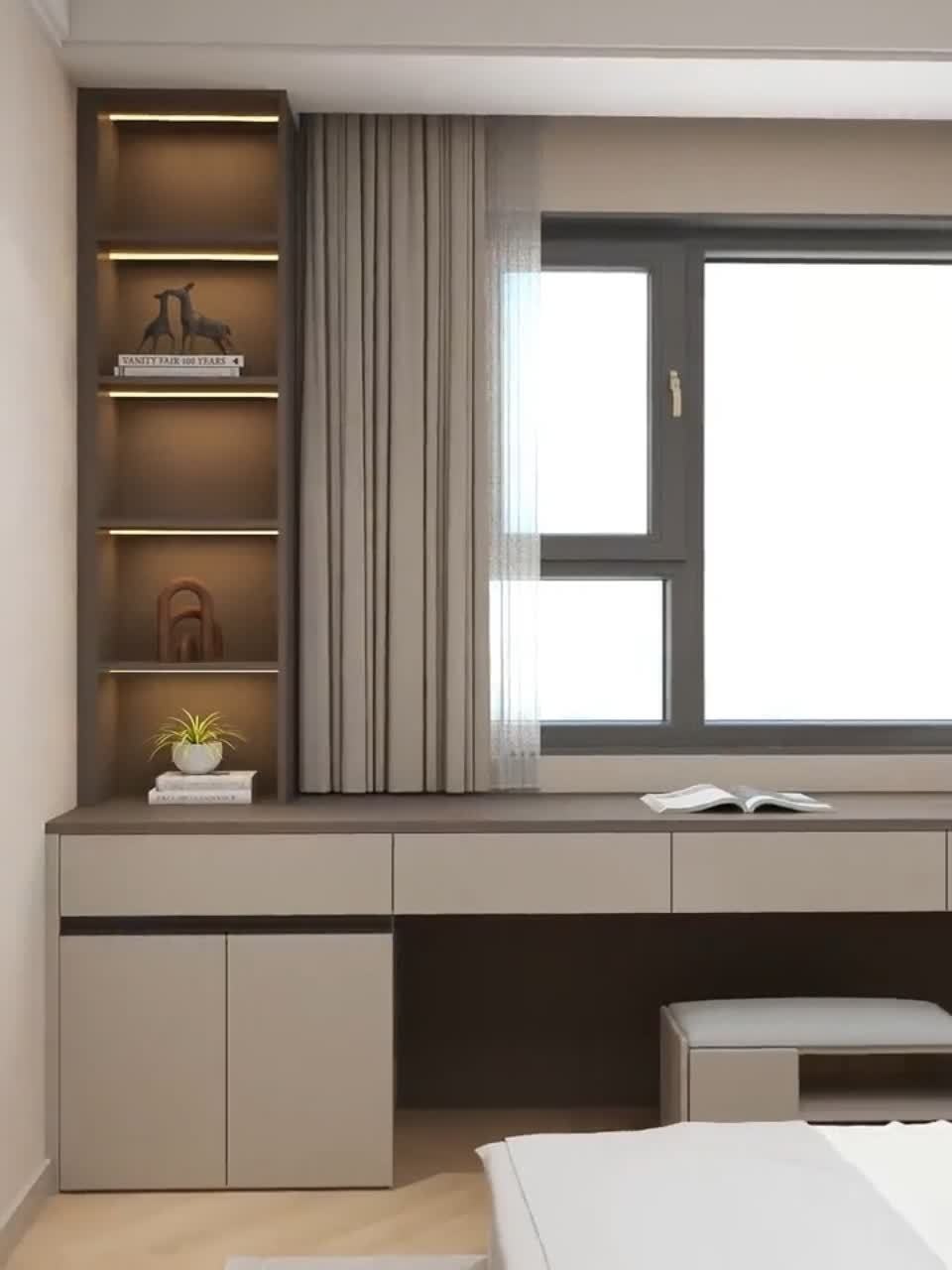 #房间布局设计方案推荐 现代简约卧室设计 #卧室