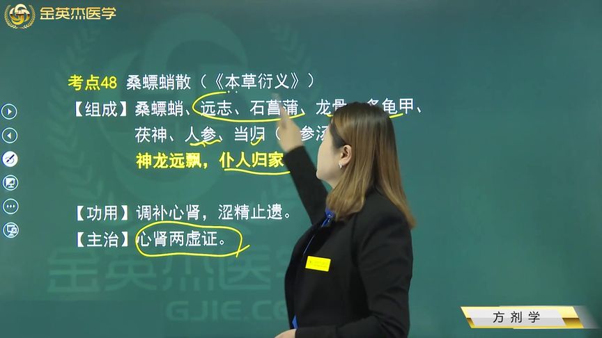 中医知识04方剂学48桑螵蛸散(本草衍义):调补心肾,涩精止遗