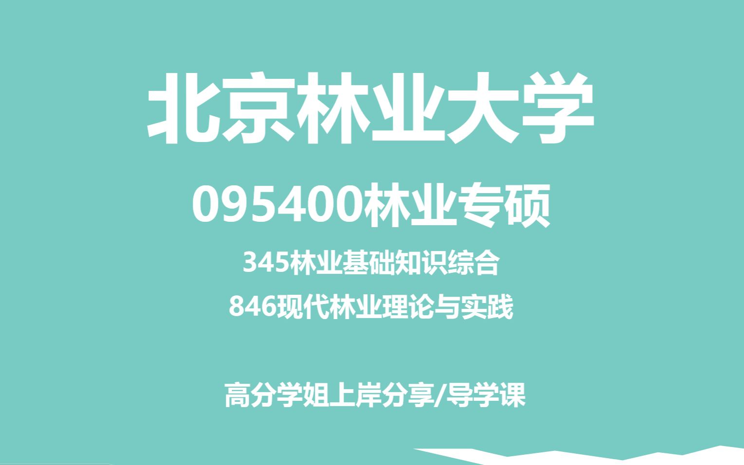 北京林业大学林业专硕/345林业基础知识综合,846现代林业理论与实践,...