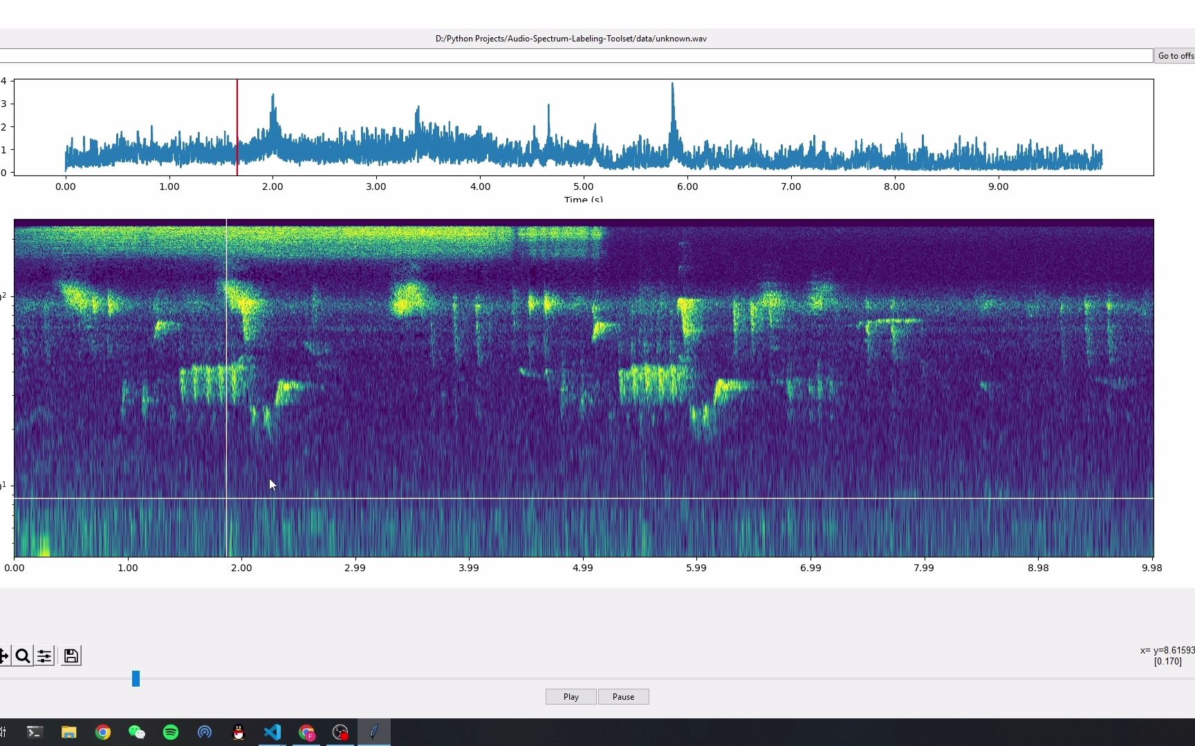 【机器学习工具集】Audio Spectrum Labeling Toolset开发使用演示