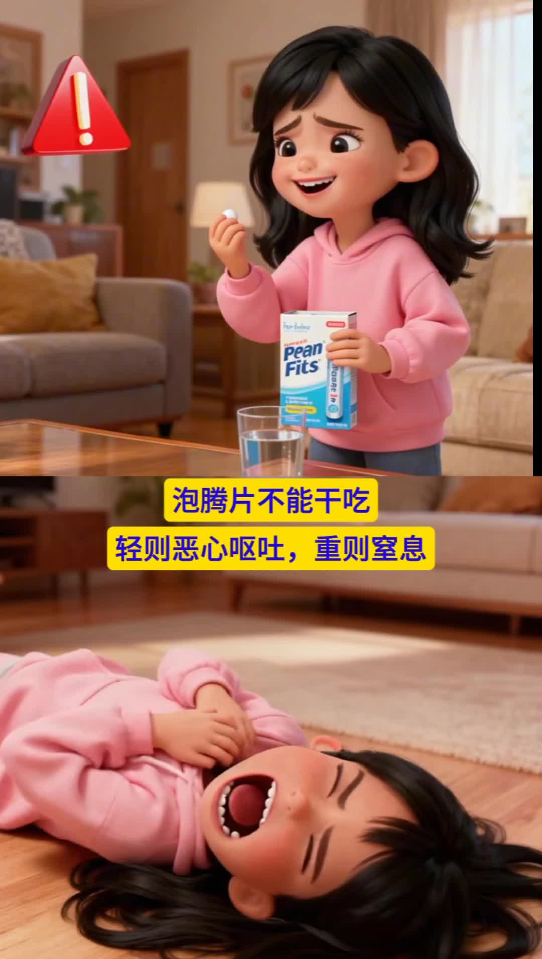 泡腾片不要干吃,轻者恶心呕吐,严重的时候会让人窒息#父母必看 #雷军...