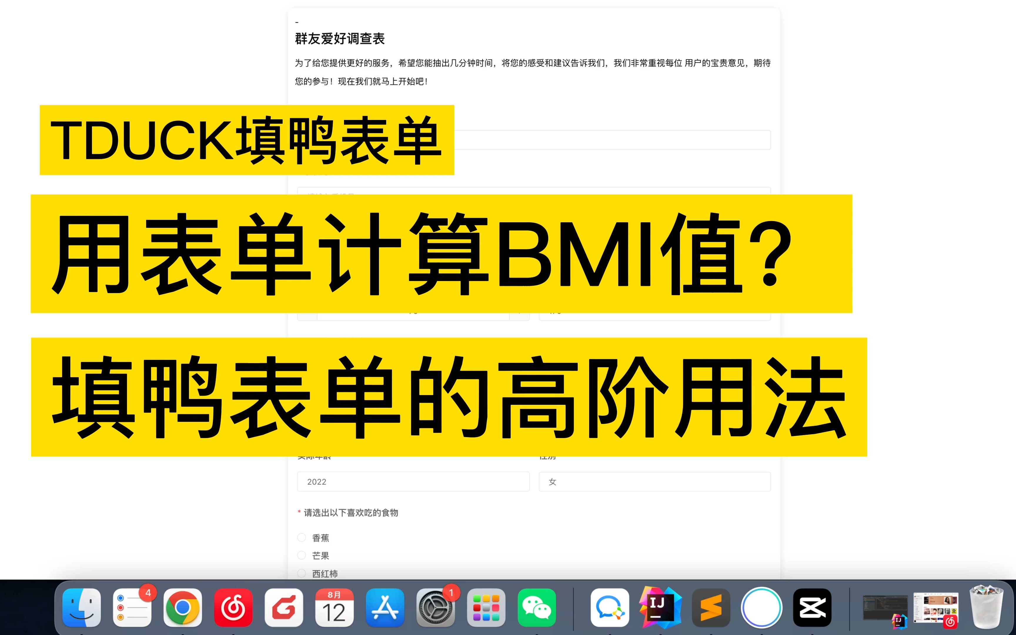 效率工具!TDUCK填鸭表单计算组件使用方法