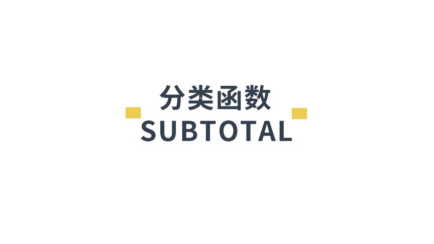 Excel 基础教程subtotal分类汇总函数自动排序