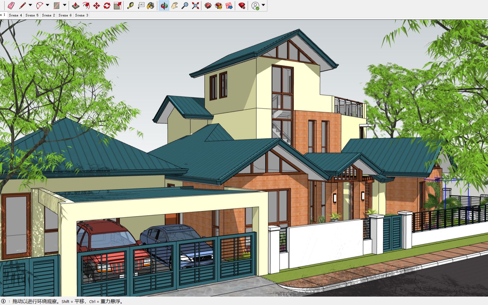 SketchUp SU建模模型房子模型文件分享0901
