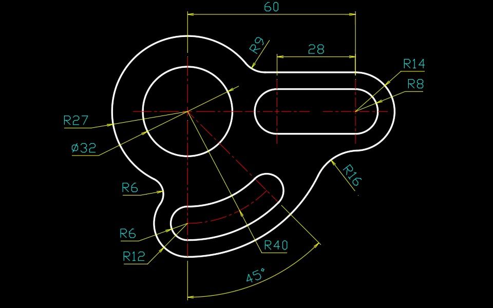 快速的绘完一张CAD基础练习图纸 CAD绘图技巧 CAD快速绘图技巧 ...