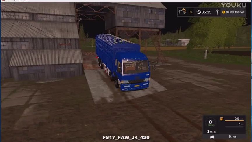 模拟农场17:FAW解放-J4前四后八高栏载货卡车MOD