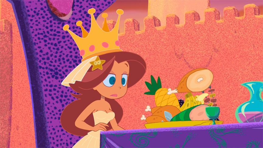 搞笑动画:美人鱼变成了宫殿的公主,小螃蟹成了美人鱼公主的随从