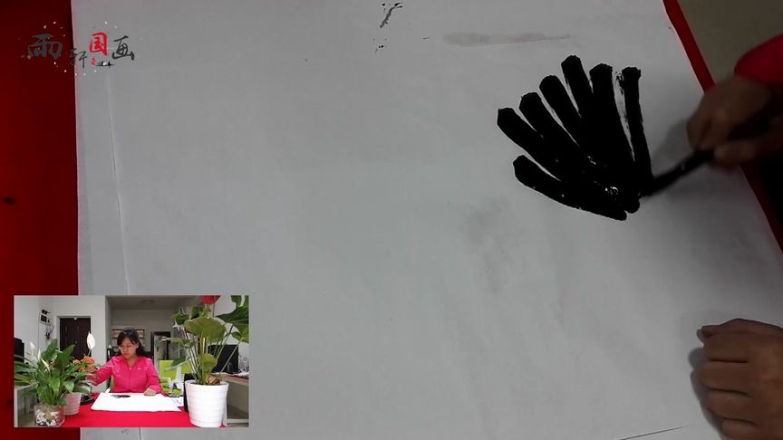 雨轩国画:国画莲花的画法第一部分