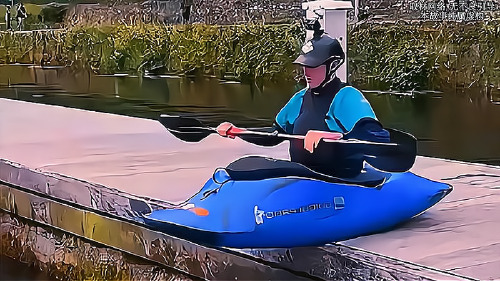 皮划艇神操作!河中惊现360度空翻上岸,小哥这波操作看呆众人