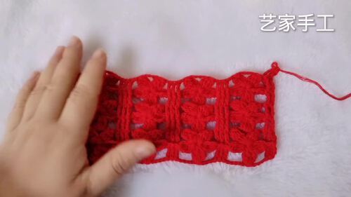 钩针编织五瓣花围巾围巾花样简单很用哦