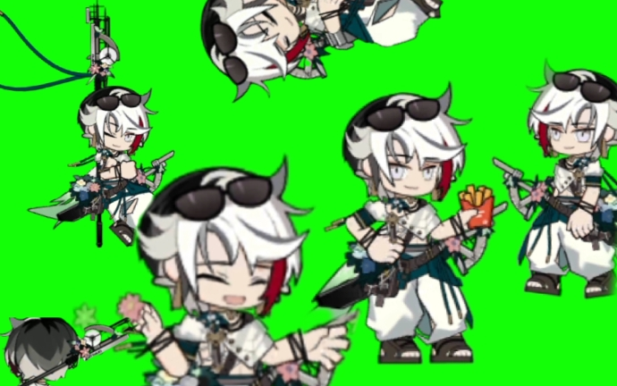 【明日方舟】极境-灿阳朝露SDm11 小人模型绿幕素材