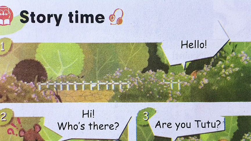 三年级英语(上册)第11页 Unit 1 Story time 绘本故事