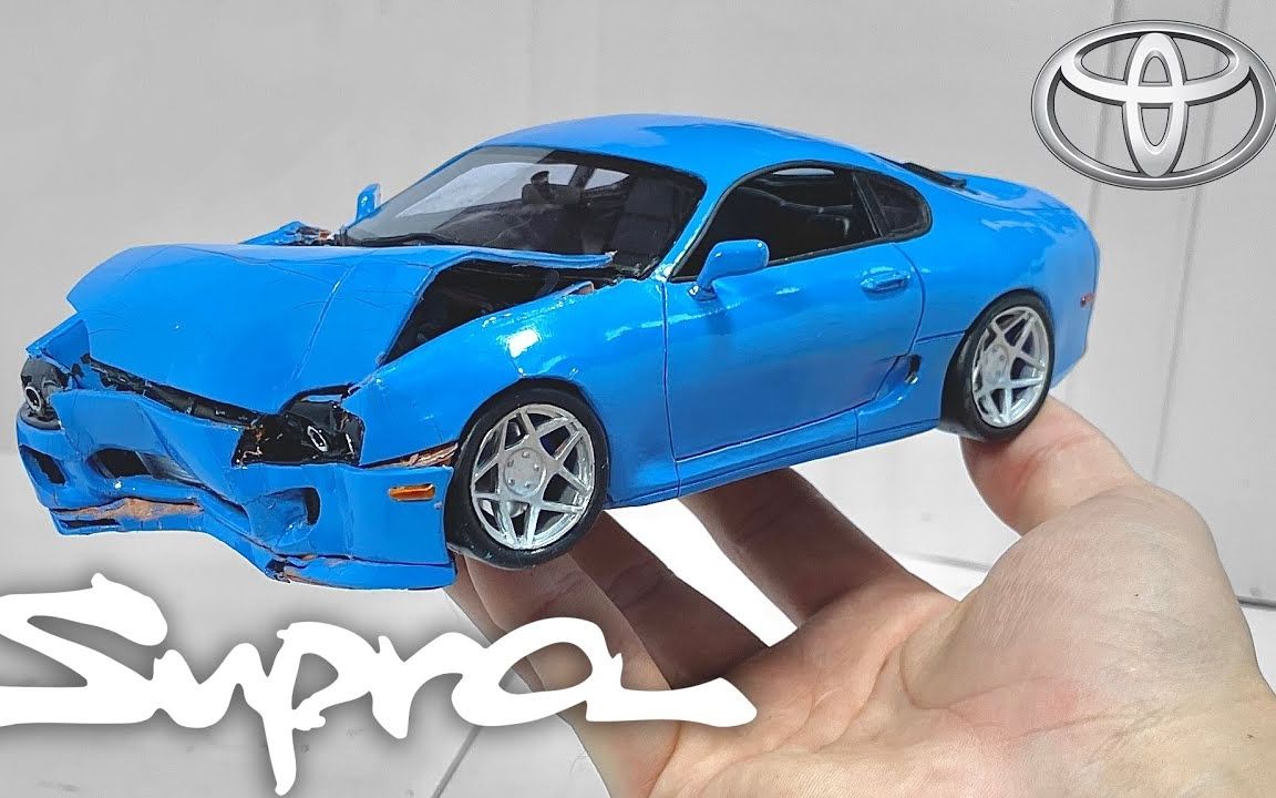 车模碰撞实验,特斯拉VS丰田SUPRA,结果如何呢?