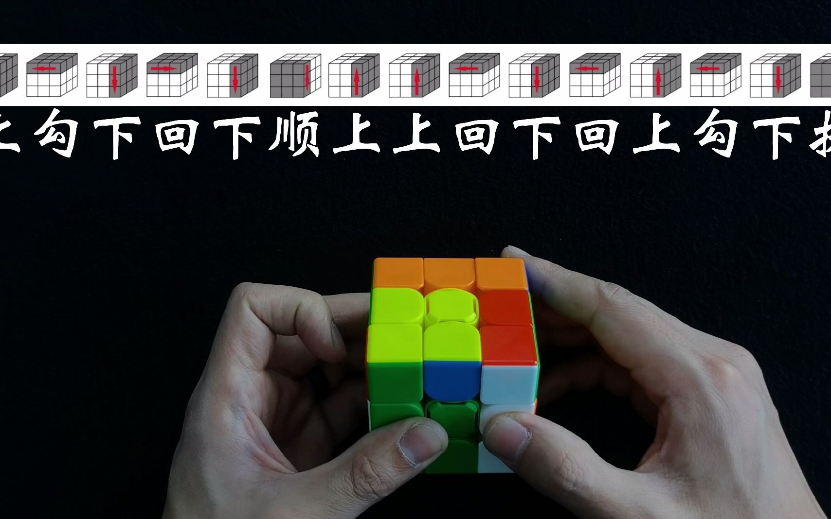 超详细的三阶魔方入门教程讲解第八讲:做出多面凹字