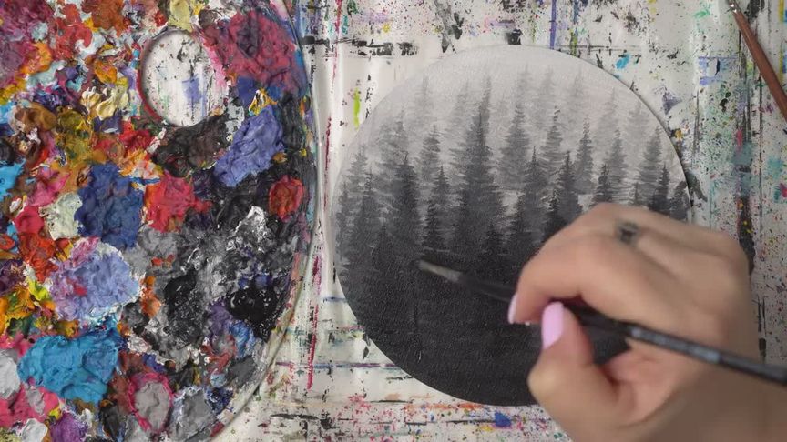 本以为是画一片森林,没想到我错了!这样画太精致了!