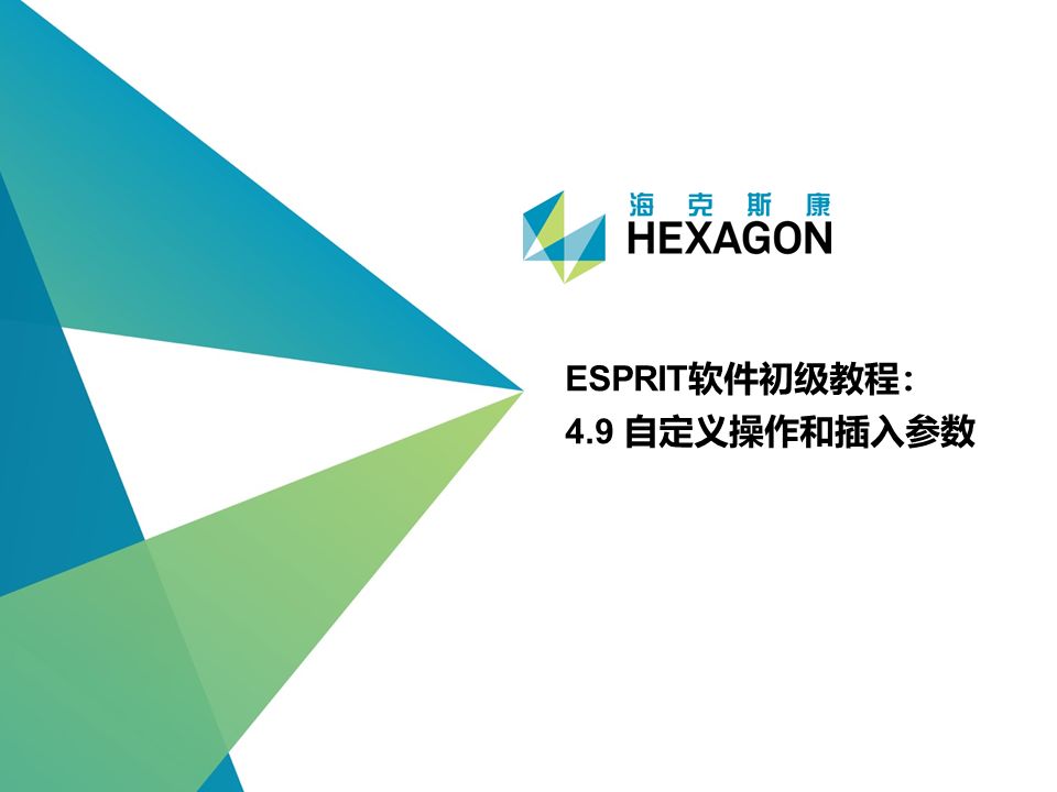 ESPRIT软件初级教程:4.9 自定义操作和插入参数