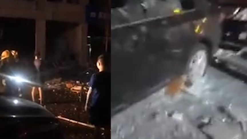 突发!河南焦作一店铺凌晨爆炸,街对面玻璃被震碎汽车变形