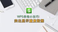 WPS表格小技巧:突出显示重复数据