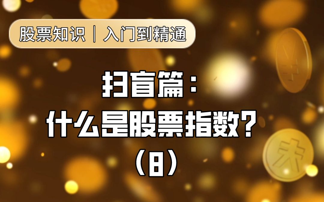 股票知识|入门到精通 扫盲篇:什么是股票指数?(8)