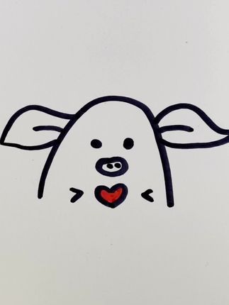 动物简笔画跟着学画画简笔画绘画过程小猪...