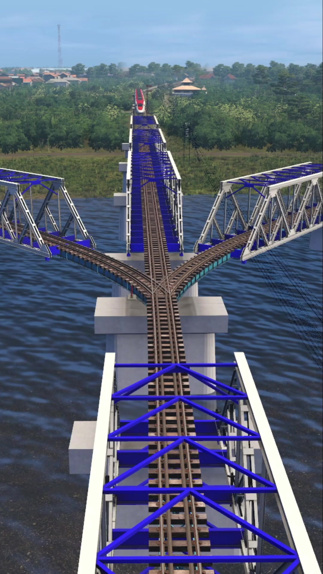 模拟火车过桥游戏 #模拟火车 #火车游戏模拟器 #火车视频 #开火车...