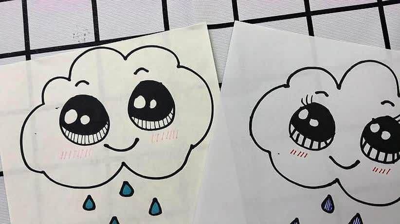 可爱的云朵简笔画,趣味早教,收藏以后教给宝宝