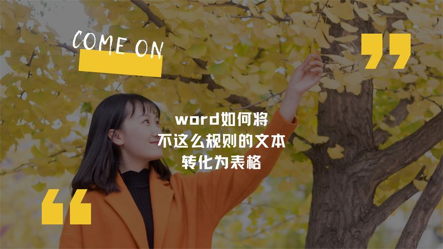 word中如何将不这么规则的文本转化为表格