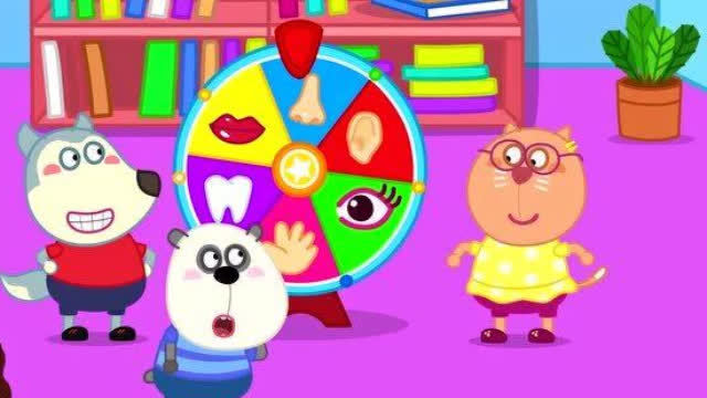 儿童卡通动画:在身体器官课上,小伙伴都说出身体重要器官