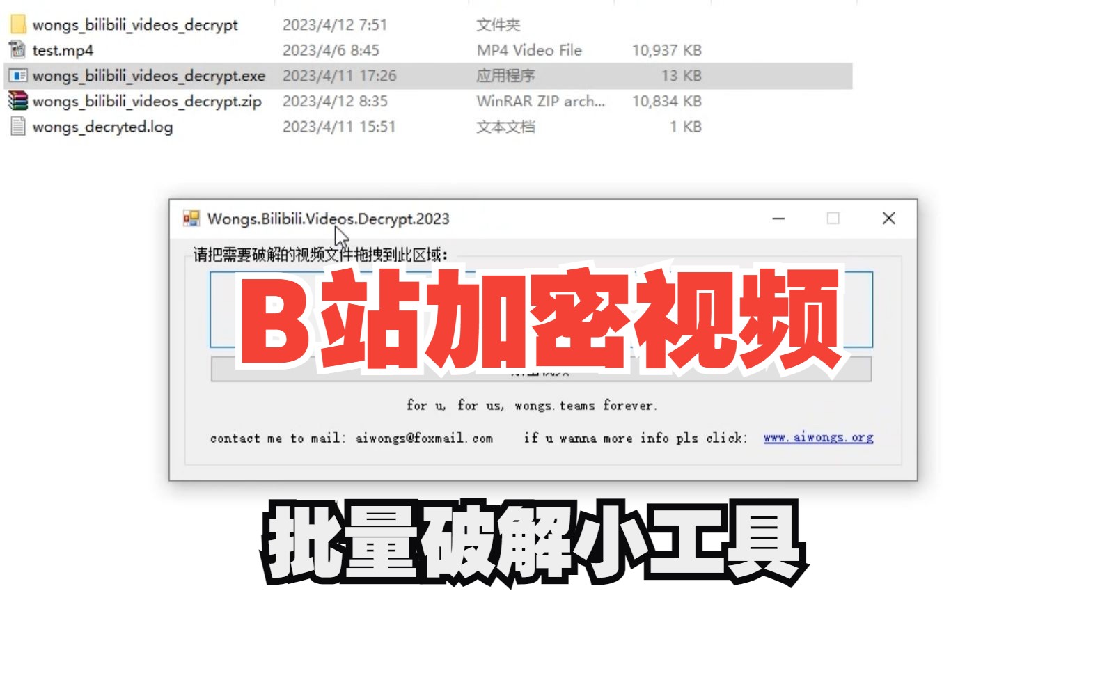 王氏软件B站加密视频批量破解工具2.0~