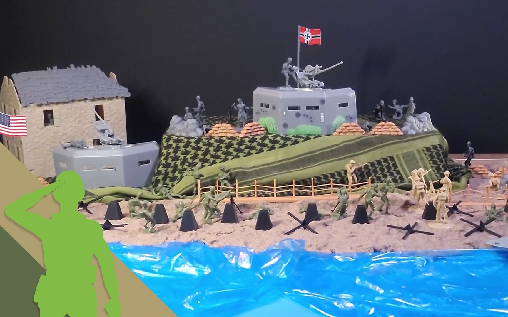 【JEU兵人测评】 《诺曼底登陆》玩具兵人套装评测开箱 小兵人模型