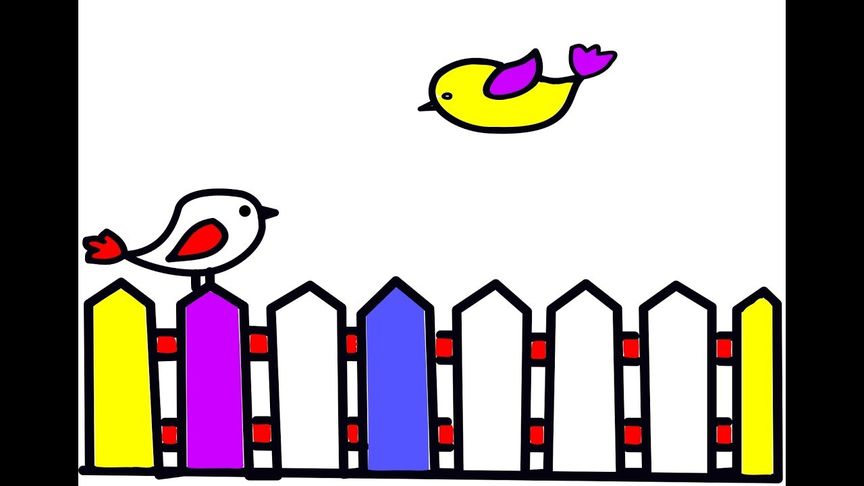 儿童简笔画:小鸟飞了起来