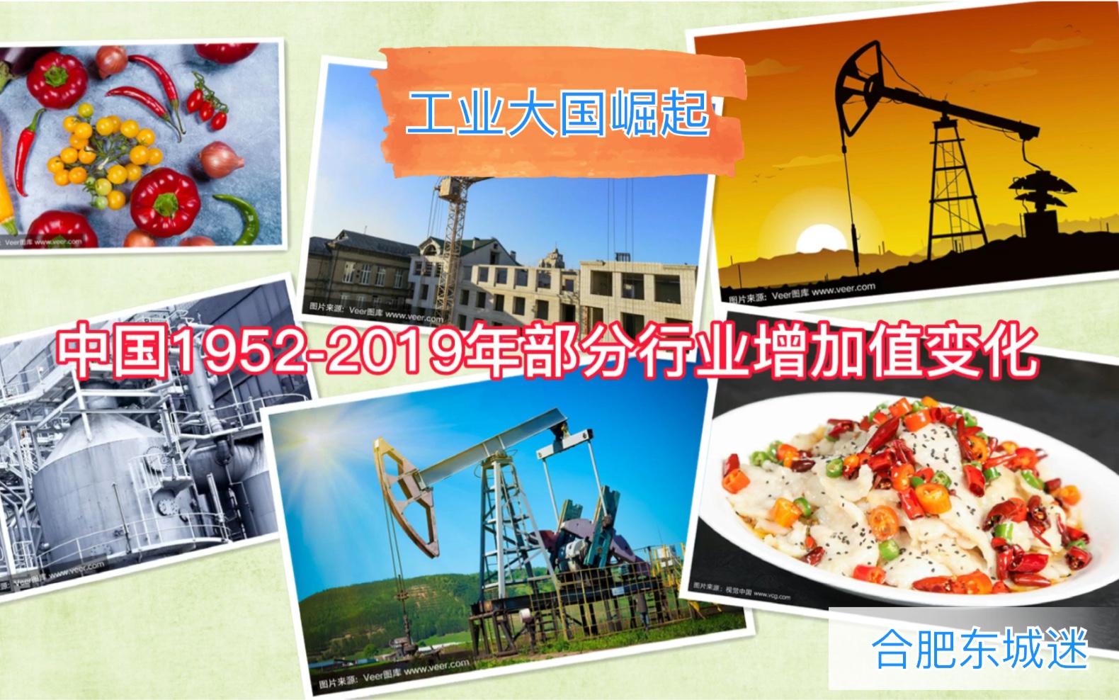 中国1952-2019年部分行业增加值变化 工业大国起来了