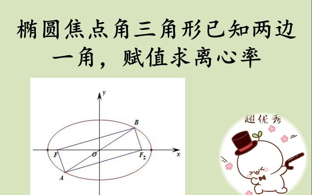 【离心率】椭圆焦点角三角形已知两边一角,求离心率