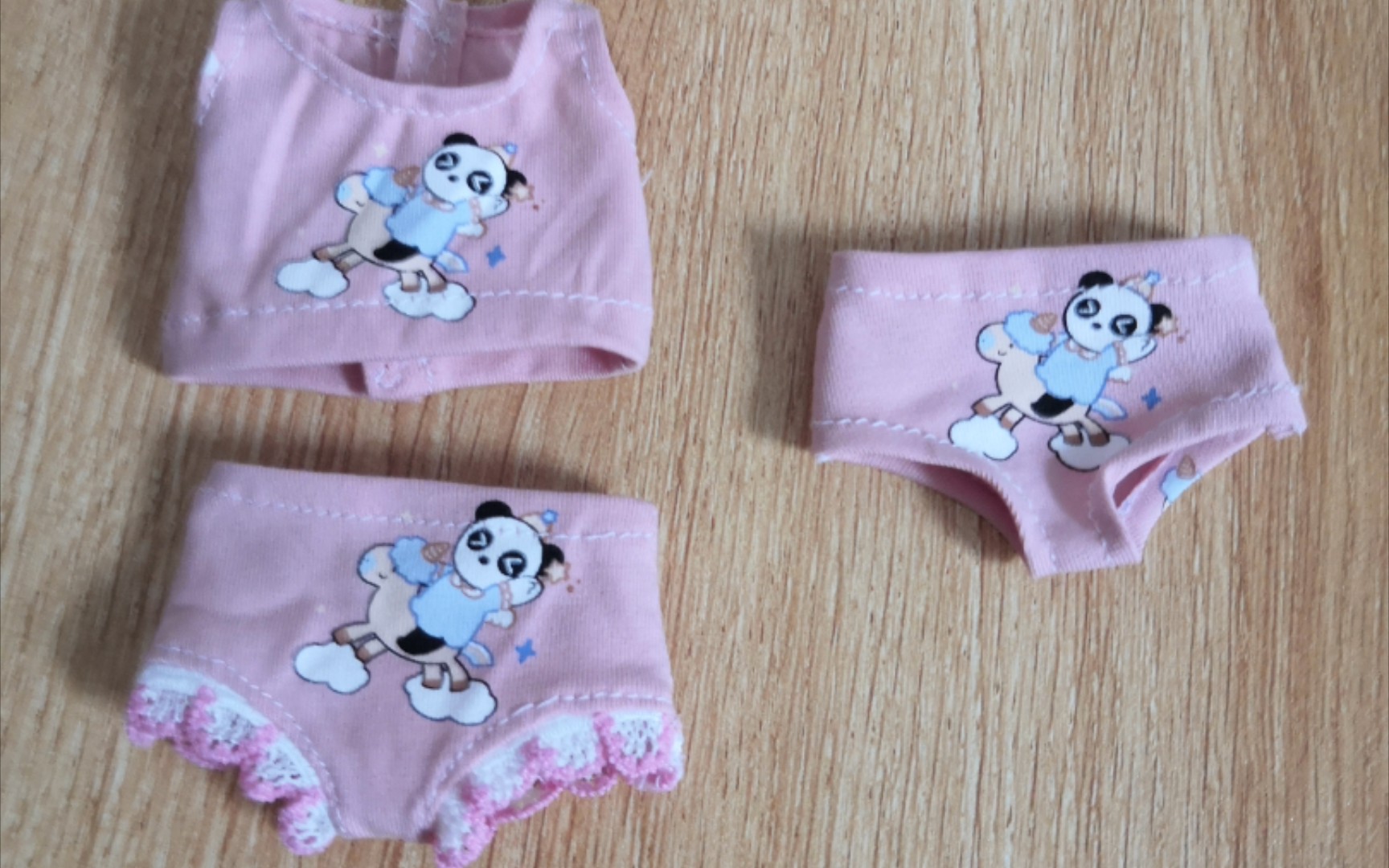 bjd6分可爱小内衣制作教程(小背心小裤裤)