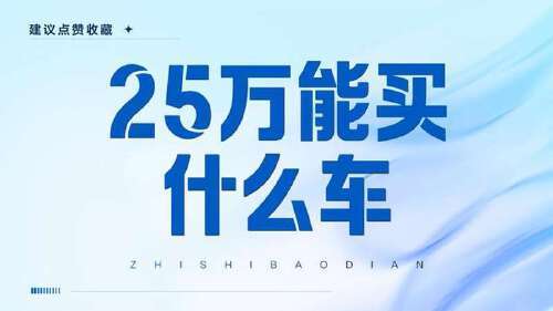 25万预算别乱花!这5款车开回家邻居都羡慕