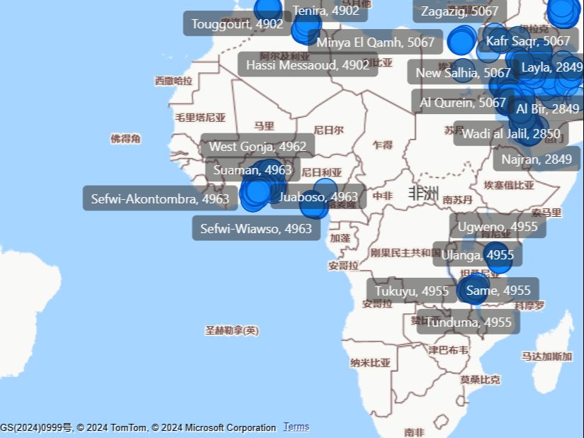 powerbi地图标签,如何显示位置+销售额?